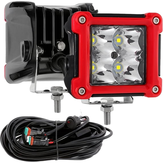Series Red Housing Pods, 3 Inch 40W Spot Beam Light Bar, Ditch Off-Road ...