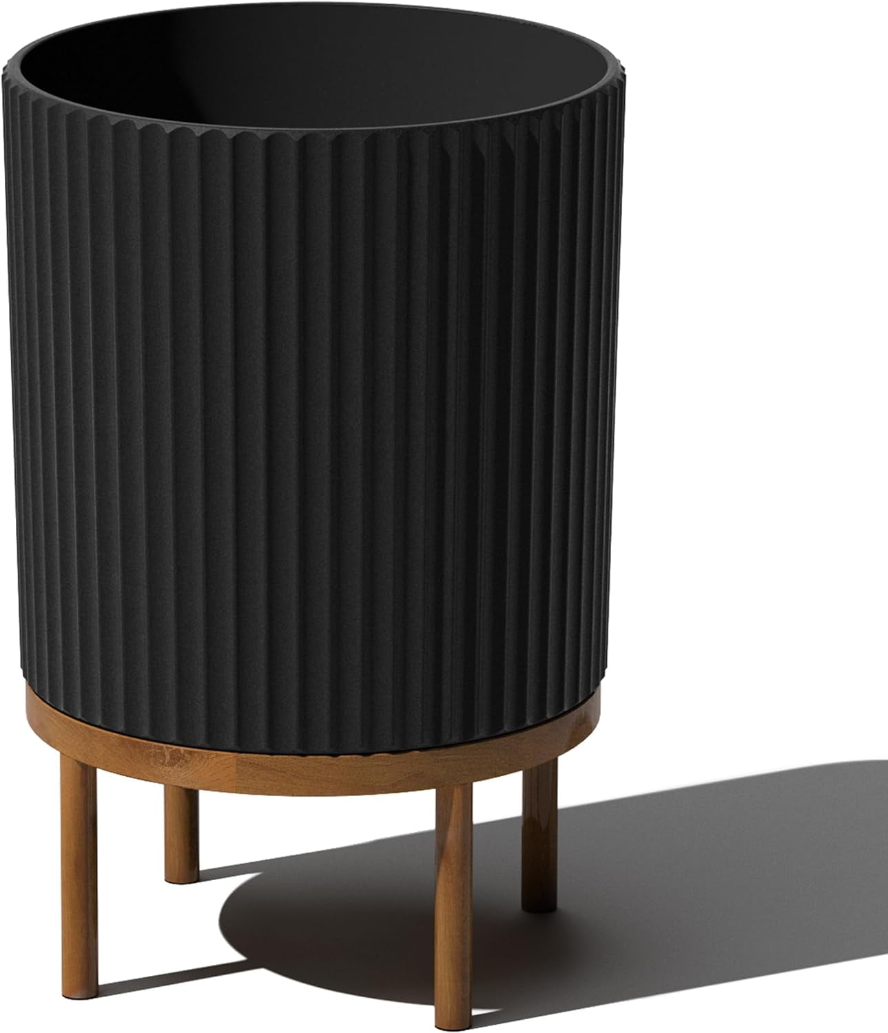 Series Round Planter w/ Stand for Porch/Patio | Durable Plastic ...