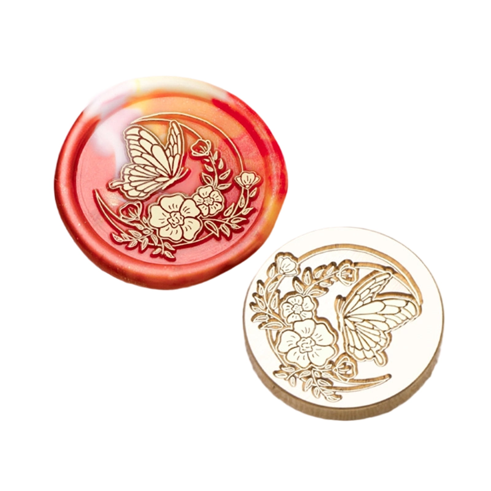 Series Sealing Waxed Stamp Brass Head Butterfly Waxed Seal Stamp for ...