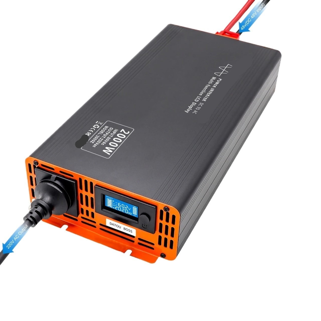 Series Sine Wave Inverter DC To AC Solar Power Converter Portable USB Charger LCD Display ...