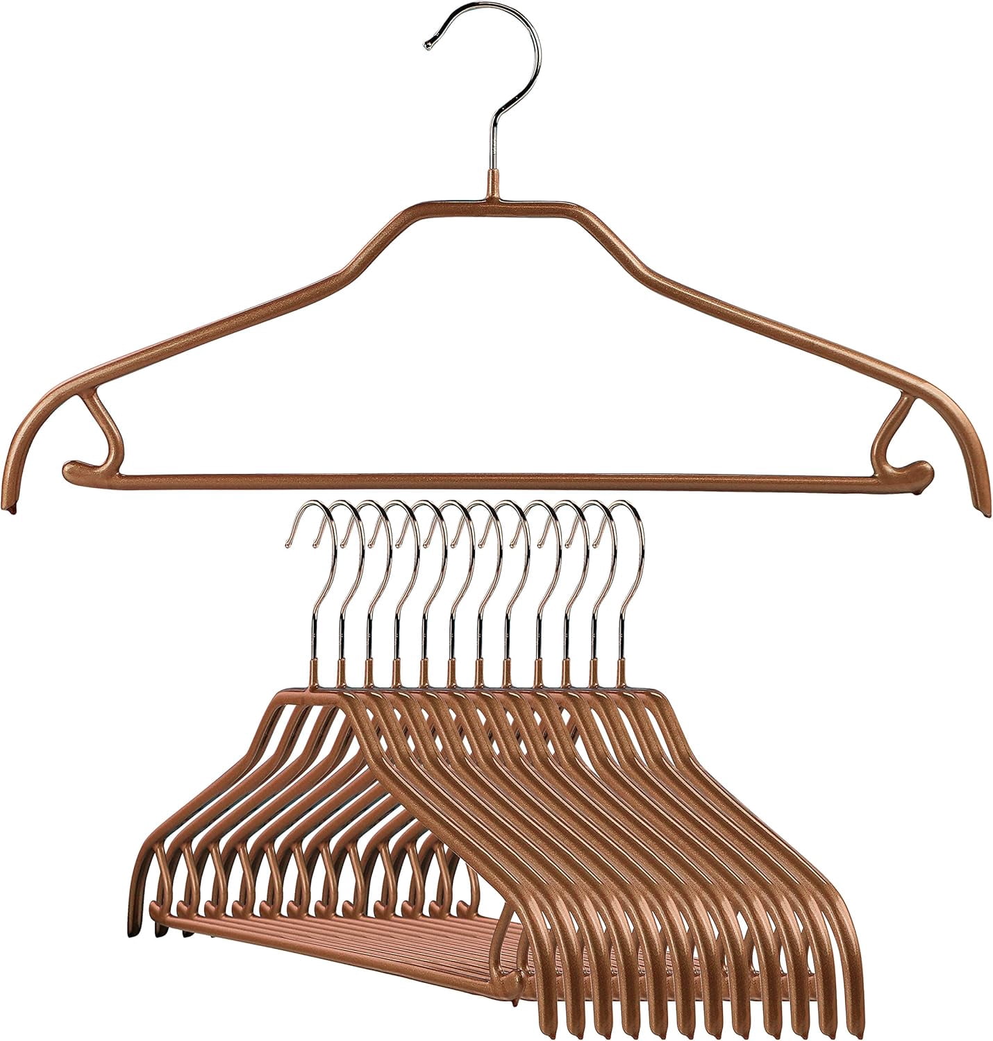 Series Space Saving Clothes Hanger with Bar & Hook for Pants and Skirts Style 41/FRS Set of 100 ...