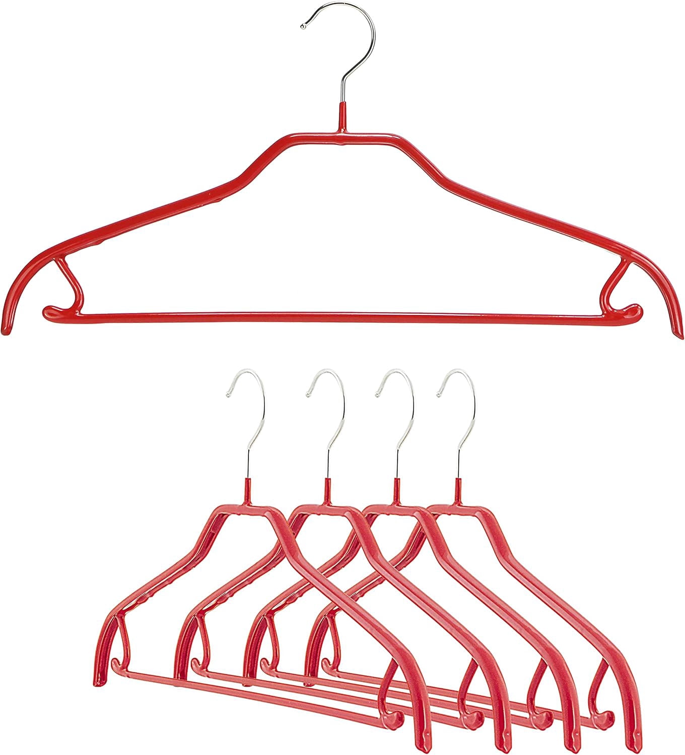 Series Space Saving Clothes Hanger with Bar & Hook for Pants and Skirts Style 41/FRS Set of 100 ...