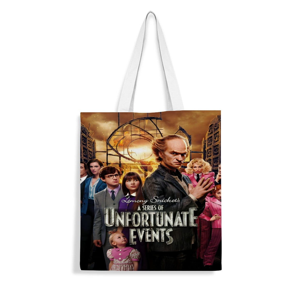 A Series of Unfortunate Events canvas Tote Bag for Women Aesthetic Cute Cat Shopping Grocery ...