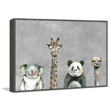 Sassy Giraffe Floater Framed Painting Print on Canvas - Walmart.com