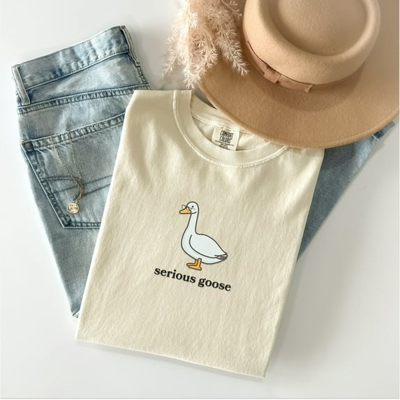 Serious Goose Shirt, Funny Goose Shirt, Funny Bird Shirt, Satire, Goose ...