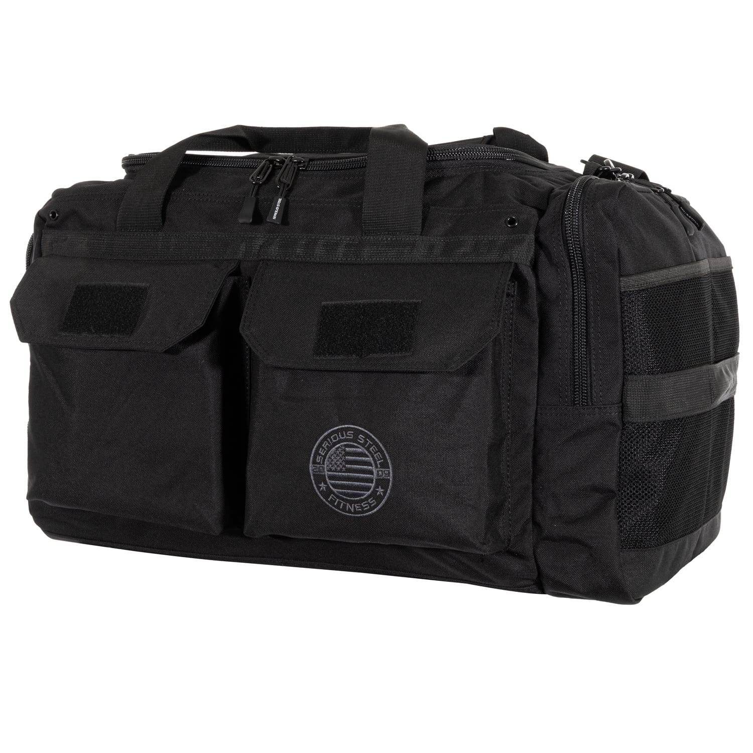 Serious Steel Fitness | 1000D Nylon Mid Bud Duffel Bag | Black ...