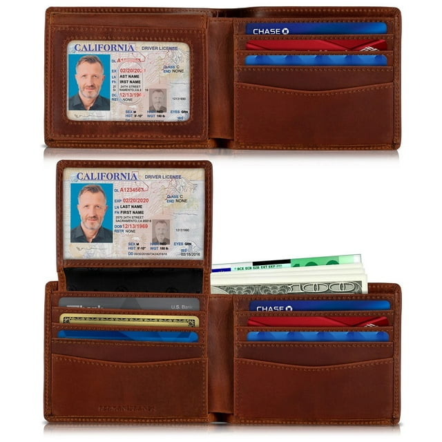 Serman Brands 2 ID Window Wallet for Men | RFID Blocking | Premium Full ...