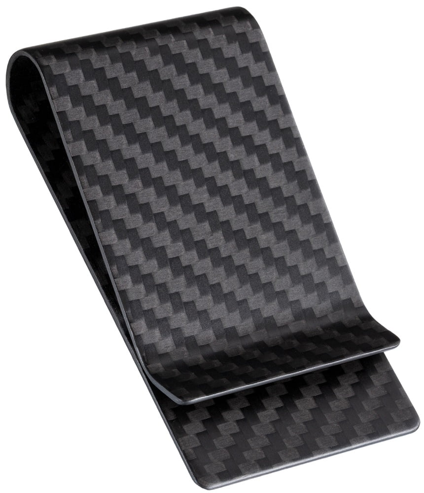 Serman Brands Carbon Fiber Money Clip | Sleek and Stylish | Front ...