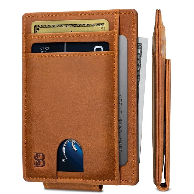 Serman Brands Wallet | Men's RFID Blocking | Slim Leather | Magnetic ...