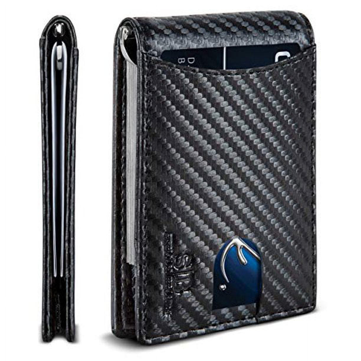 Serman Brands Genuine Leather Slim Wallet | RFID Blocking | Money Clip ...