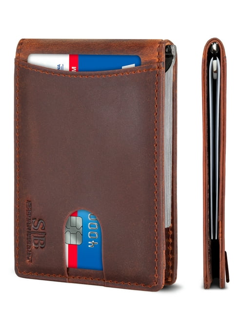 Serman Brands RFID Blocking Slim Wallet | Genuine Leather | Minimalist ...