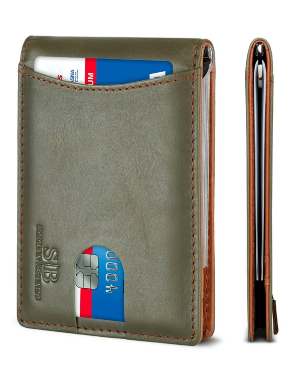 Serman Brands RFID Blocking Slim Wallet | Genuine Leather | Minimalist ...