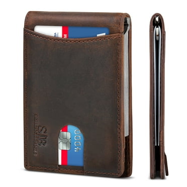 Serman Brands RFID Blocking Slim Wallet | Genuine Leather | Minimalist ...