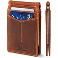 Serman Brands Slim Leather Wallet for Men, RFID Blocking Bifold, Money ...