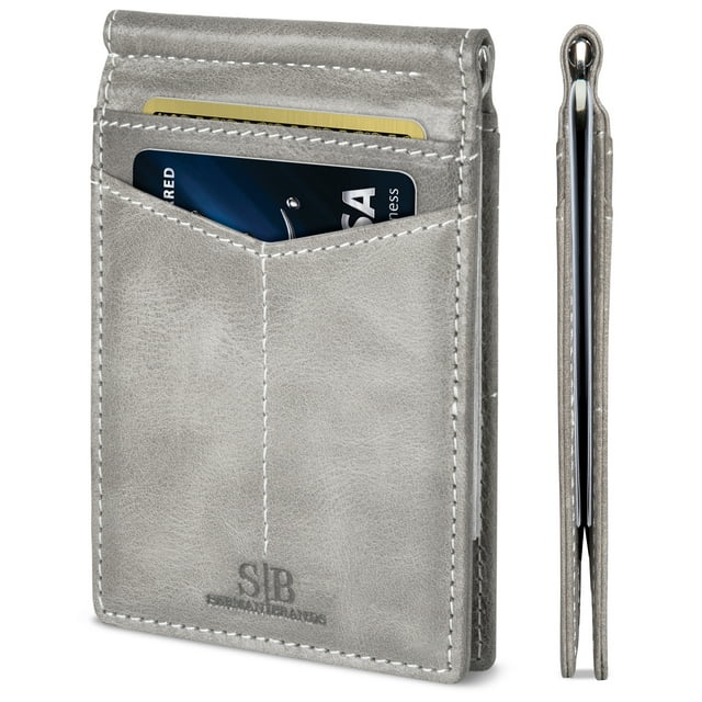 Serman Brands Men's Slim Bifold Wallet | RFID Blocking | Money Clip ...