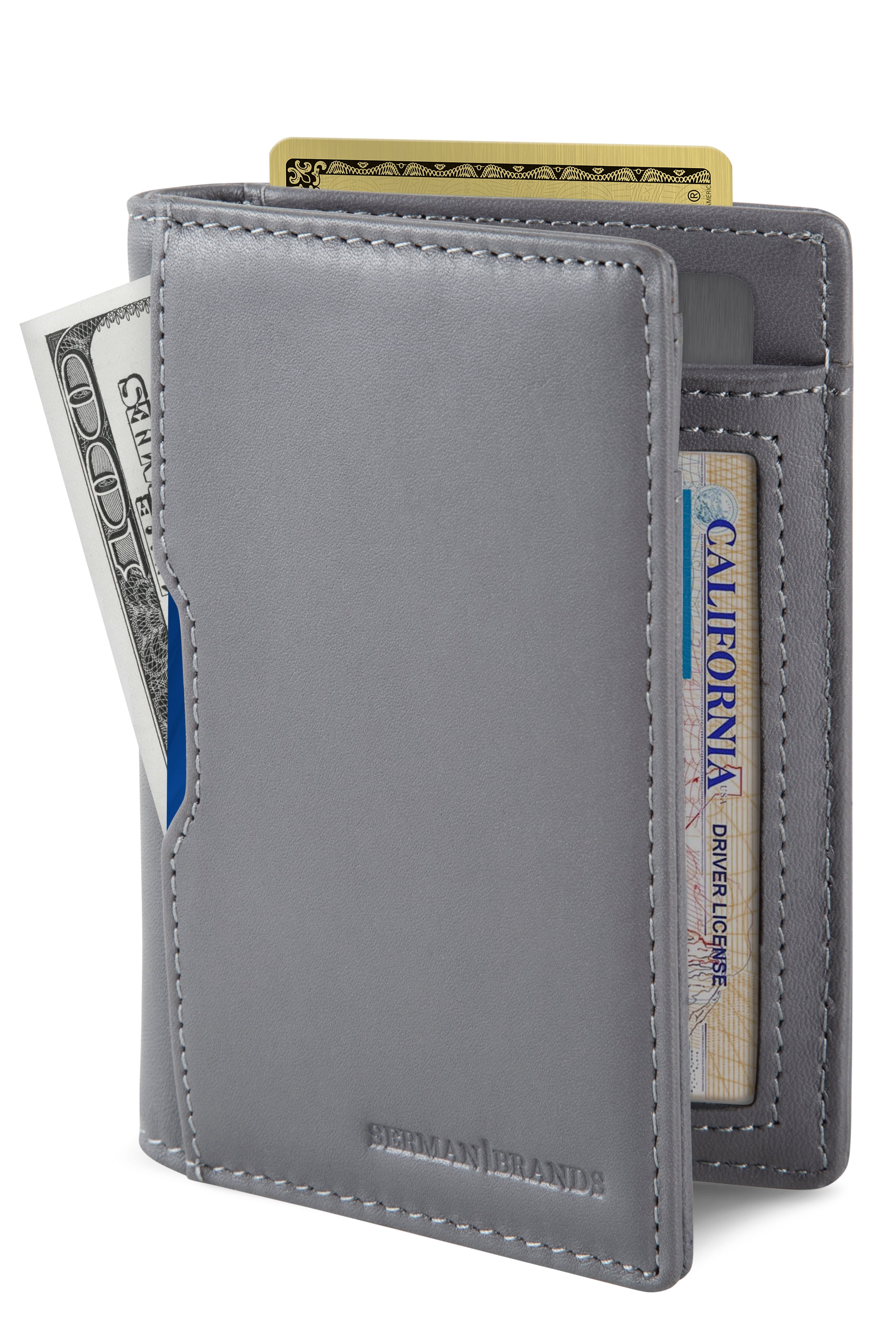 Serman Brands Travel Wallet | RFID Blocking | Bifold Slim Genuine ...