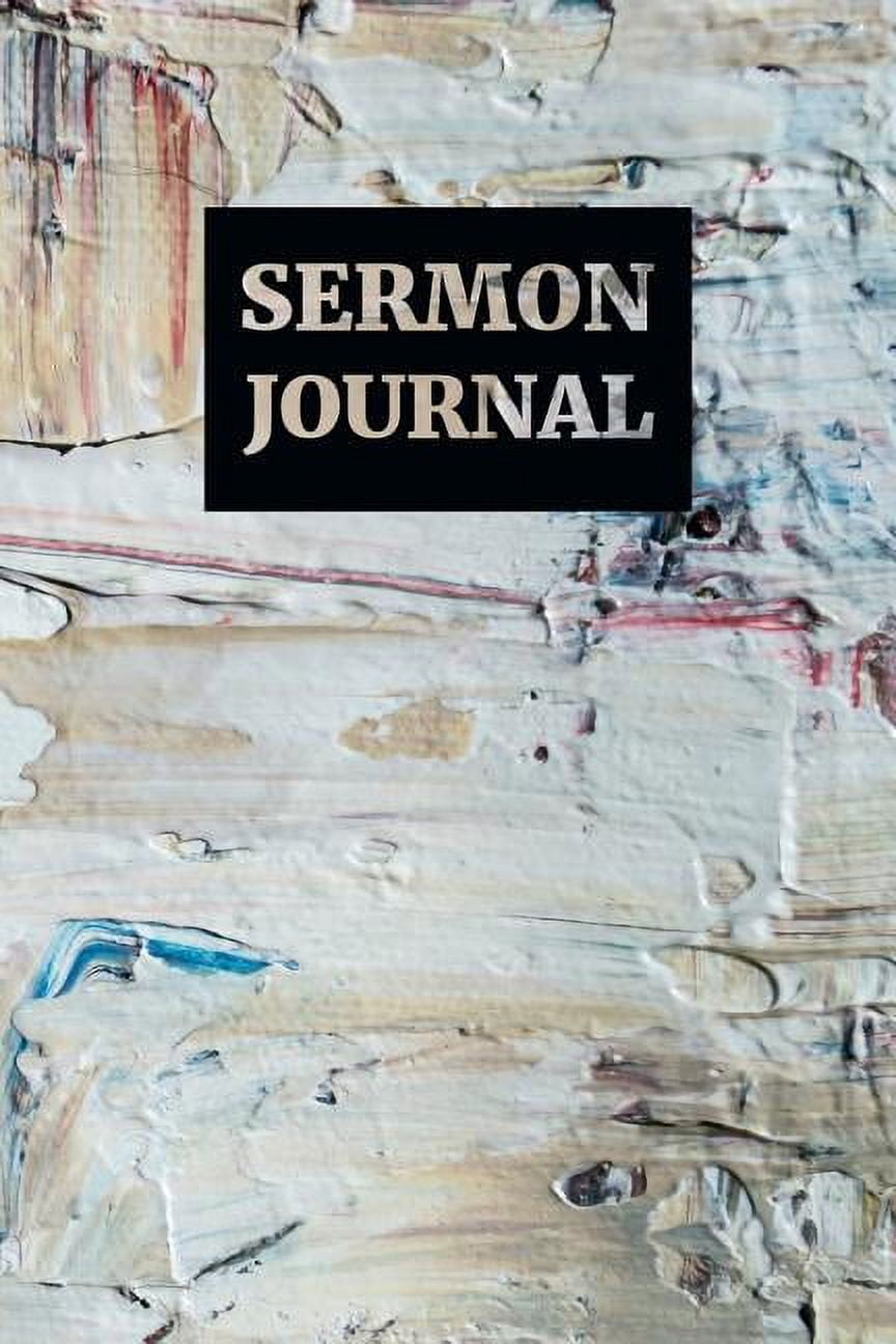 Sermon Notes Journal: Modern Oil Paint Design: Worship Journal ...