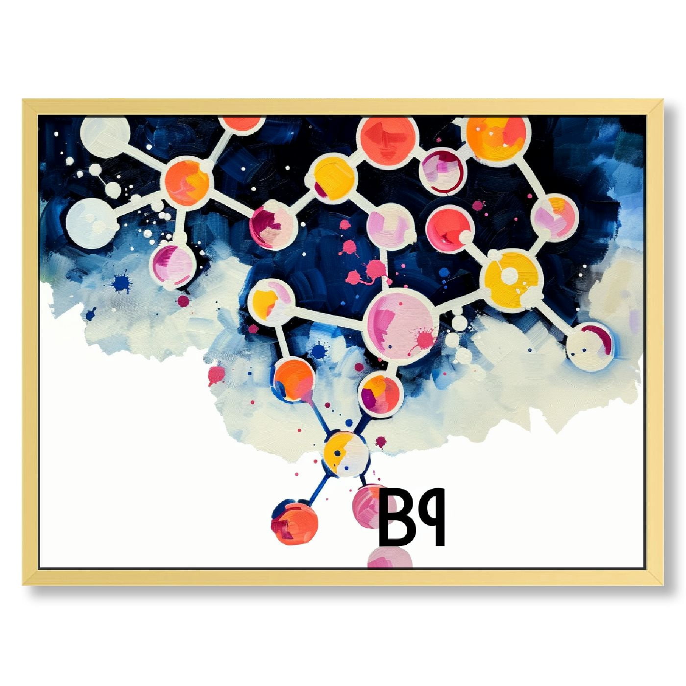 Serotonin Molecule Wall Art Unframed Art Print Poster Black on White ...