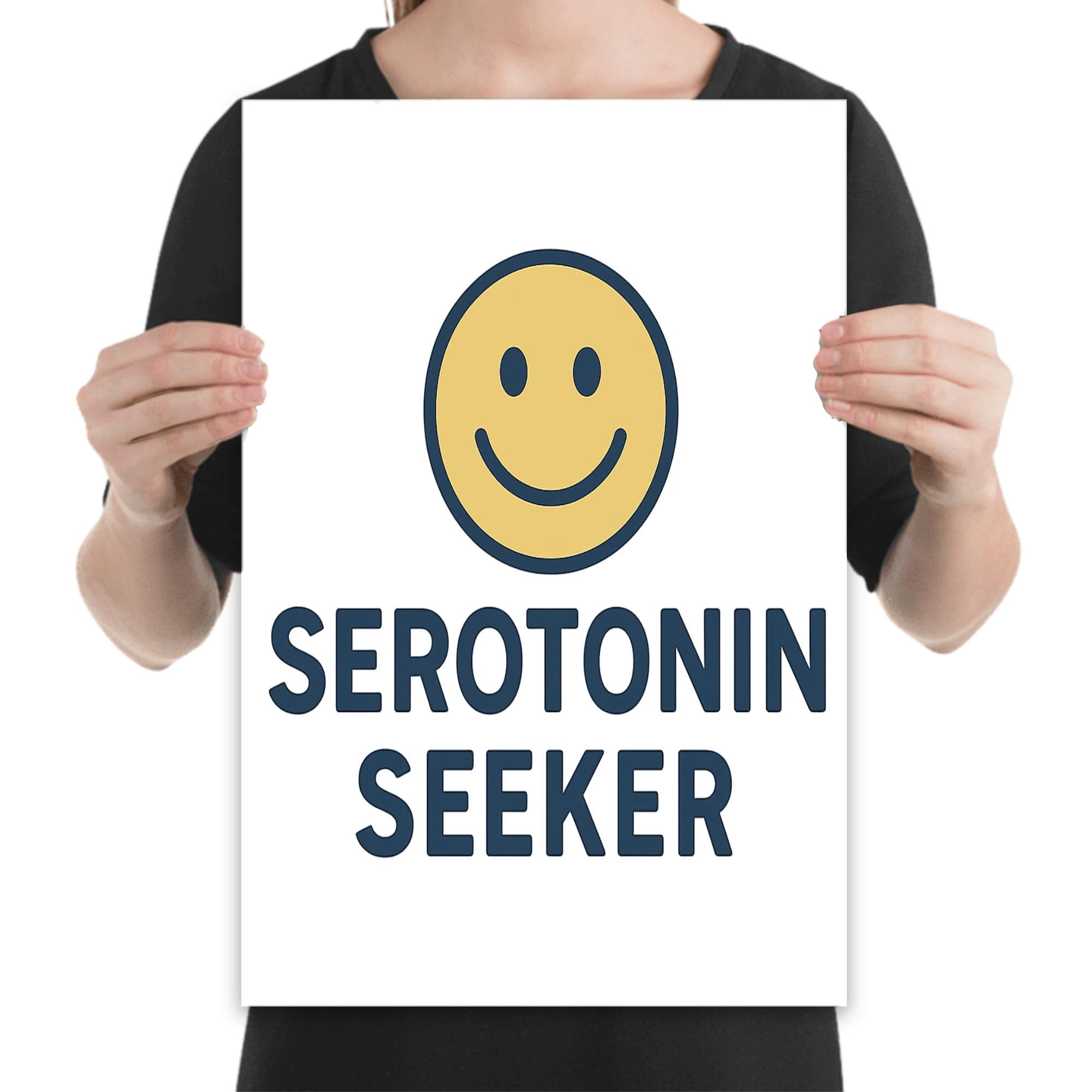 Serotonin Seeker Poster 13x19 Minimal Line Art Wall Print for Calm ...