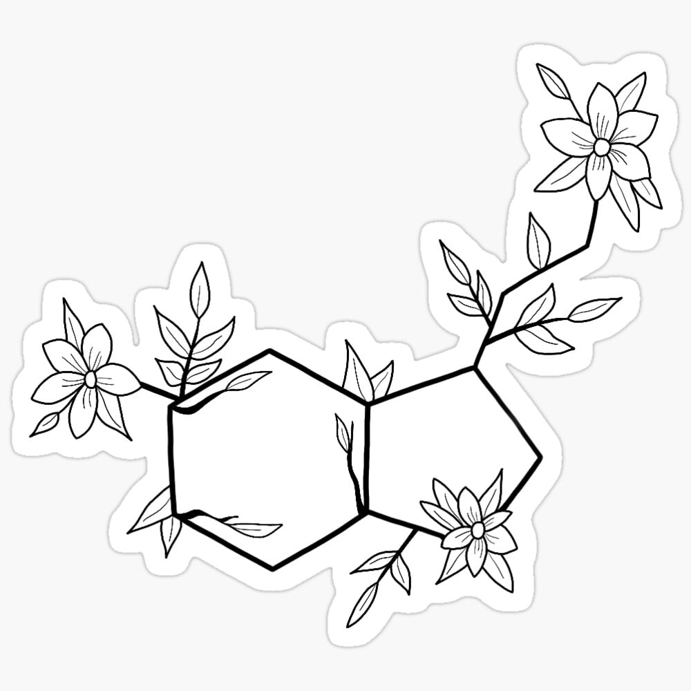 Serotonin Sticker Phone Decal Water Bottle Stickers Car Decals, Laptop ...