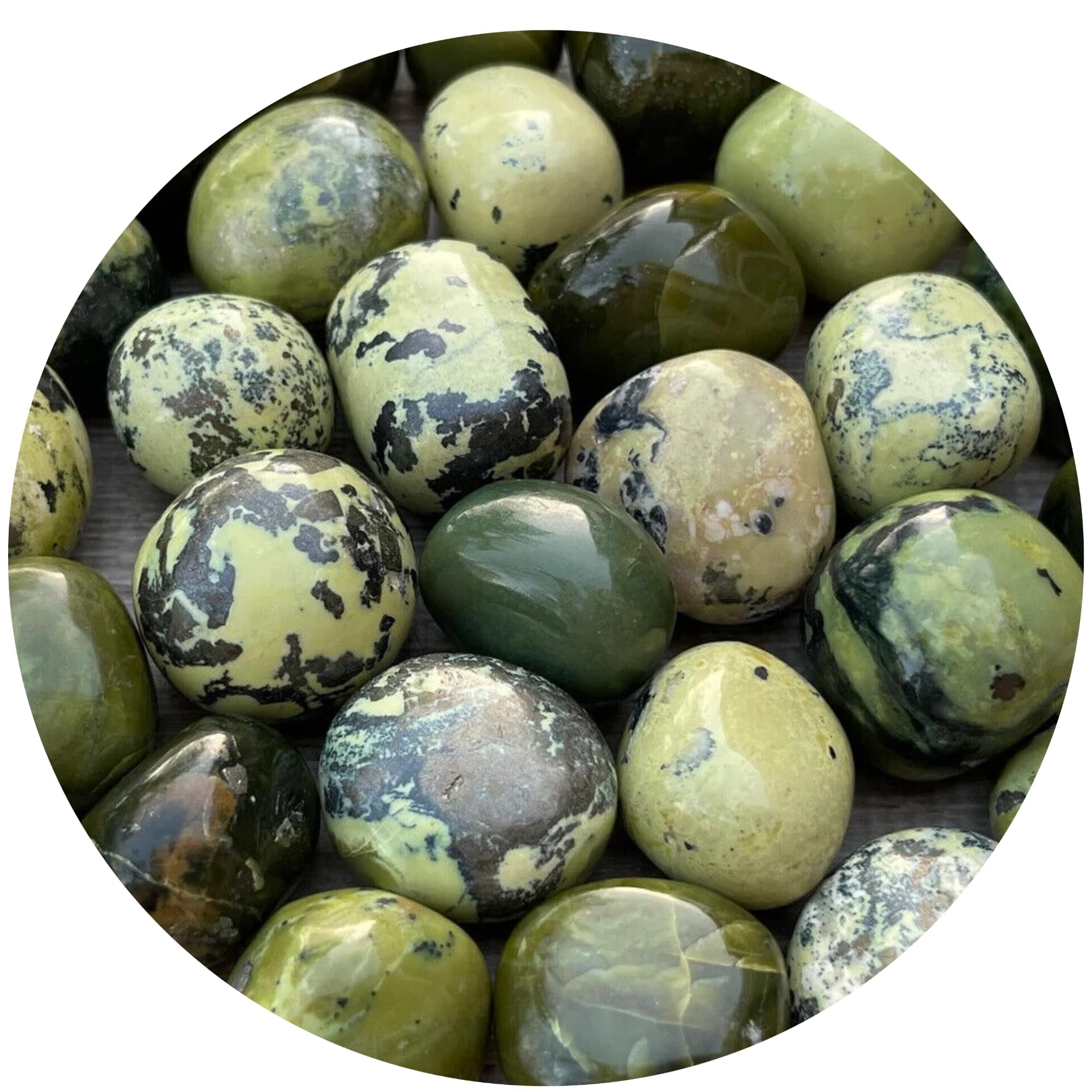 Serpentine Tumbled Stones, Polished Serpentine Gemstone, Serpentine ...