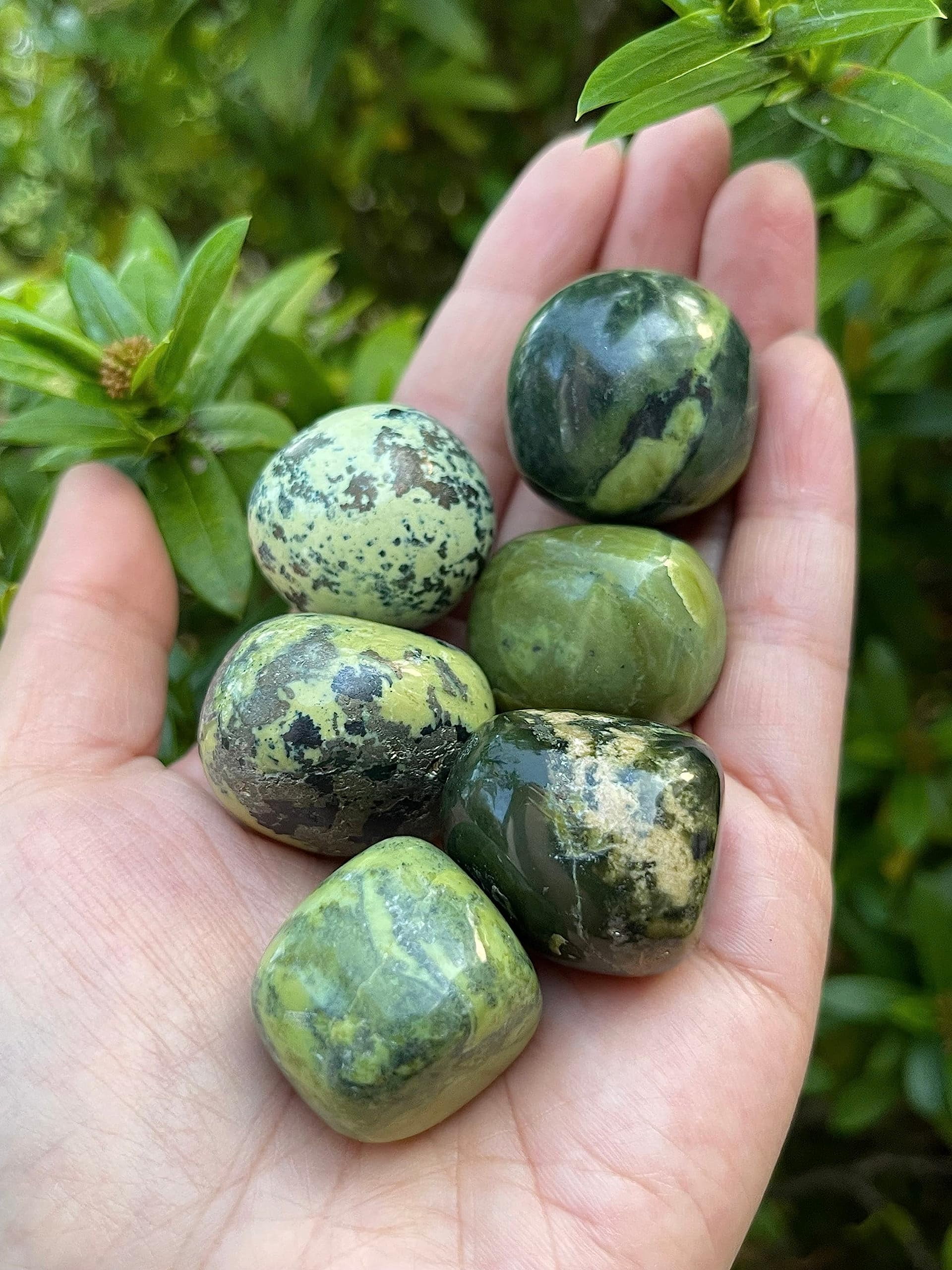 Serpentine Tumbled Stones, Polished Serpentine Gemstone, Serpentine ...