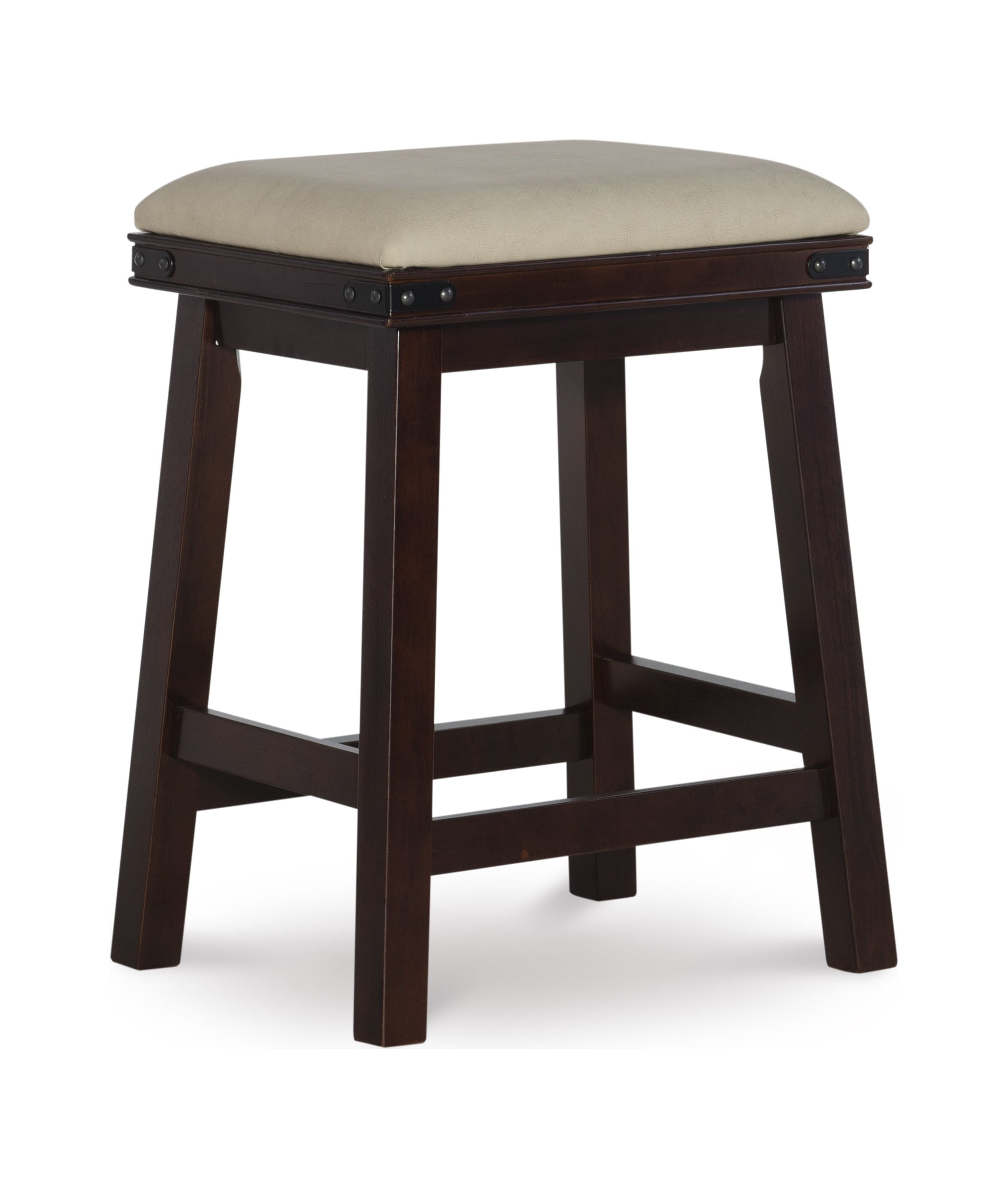 Serrano 24" Backless Saddle Counter Stool, Chestnut - Walmart.com