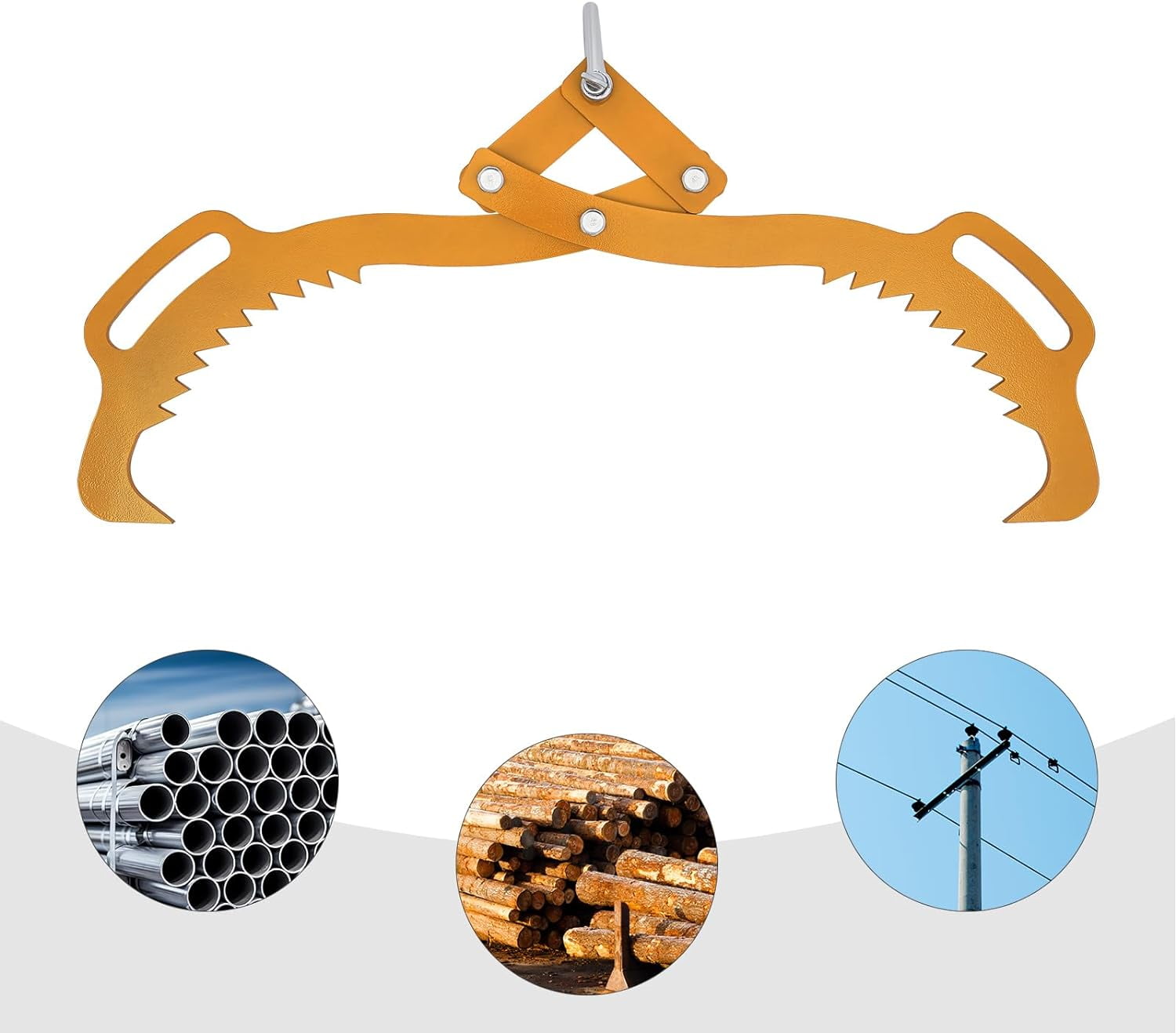 Serrated Claw Hook,Log Lifting Tongs 30"- Heavy Duty Grapple Timber ...