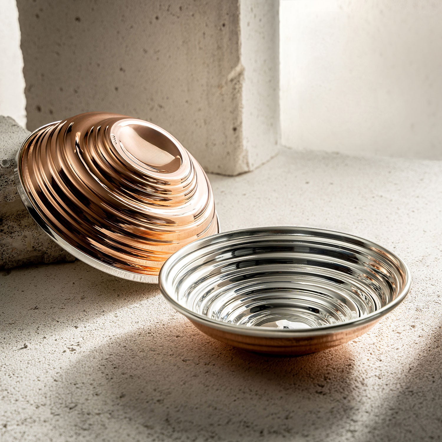 Serrated Copper Bowl Set - Handcrafted Artistry in 3 Unique Finishes ...