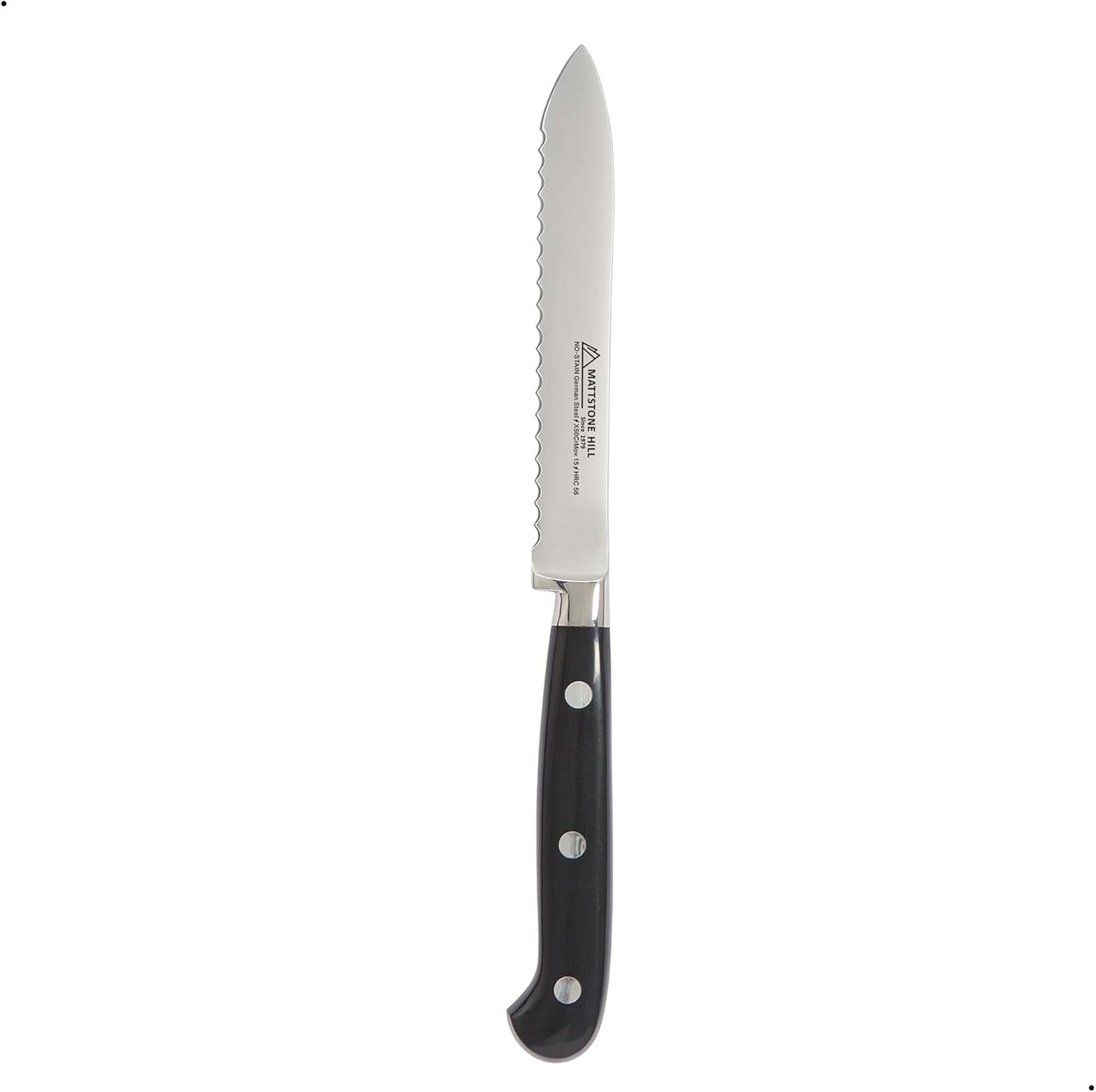 Serrated Utility Knife - MATTSTONE HILL 4.7" Kitchen Knife, German ...