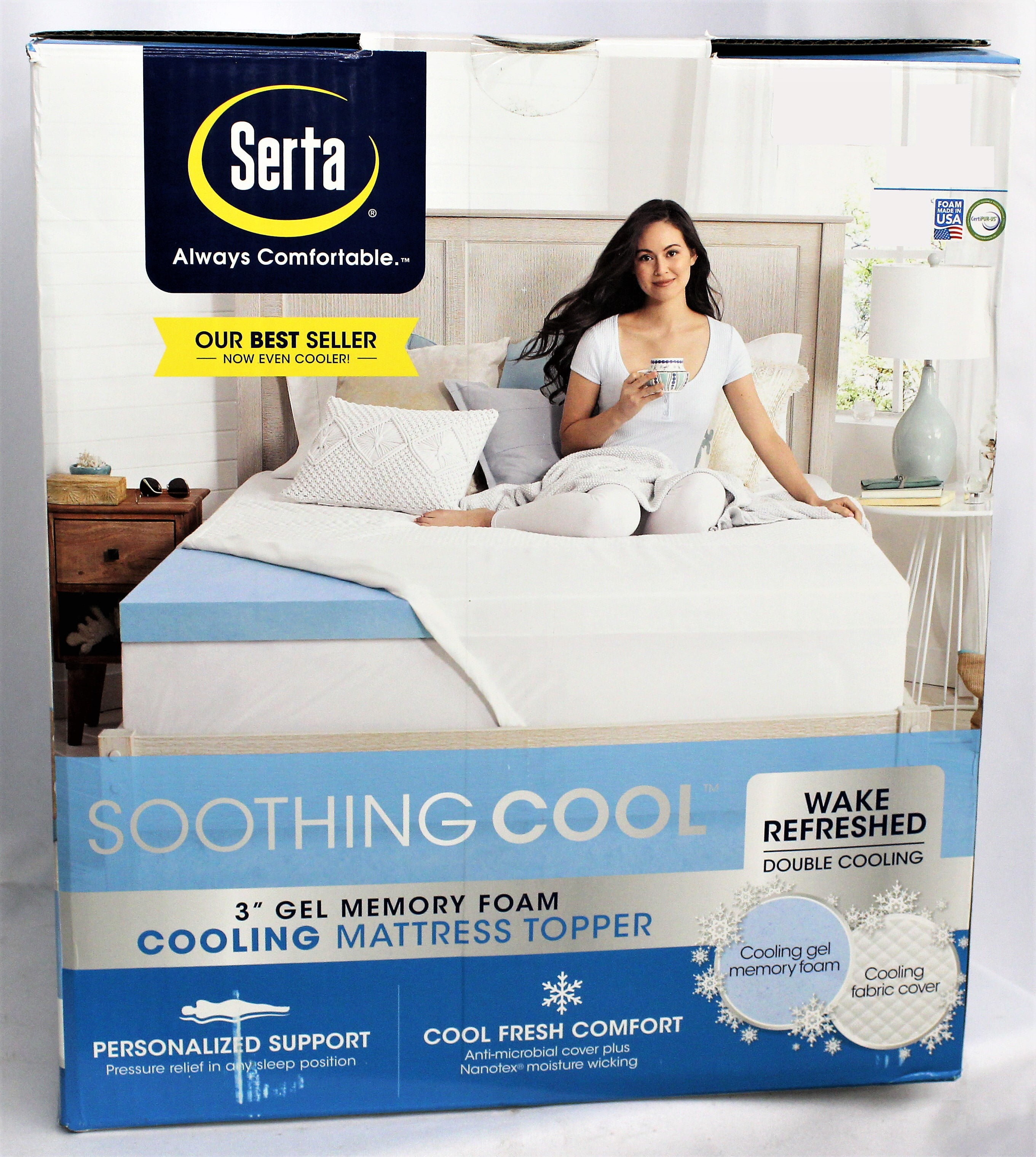 Serta Soothing Cool Mattress Topper