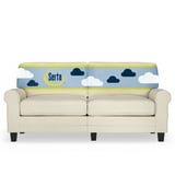 Serta Copenhagen 73" Rolled Arm Sofa, Easy Care Polyester, Loveseat or ...