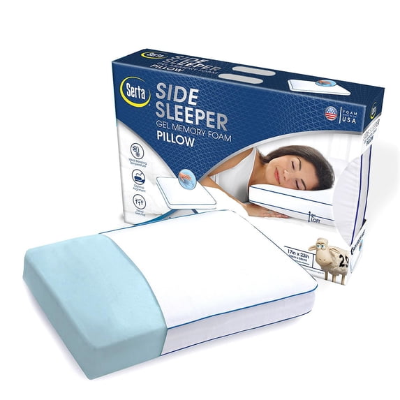 Serta Perfect Comfy Sleep Support Gel Memory Foam Side Sleeper Pillow ...