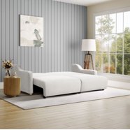Serta Hanson Modern Farmhouse Convertible Sofa with Queen Size Sleeper ...