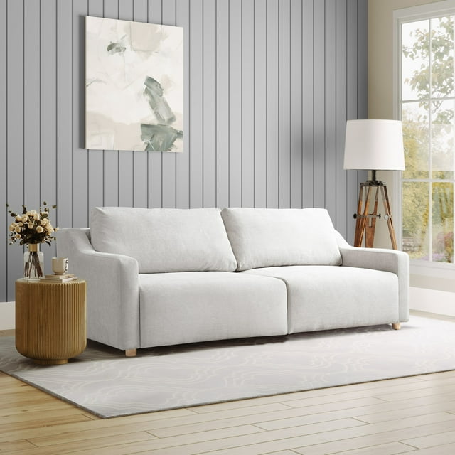 Serta Giles Modern Style Convertible Sofa, Cream Fabric - Walmart.com