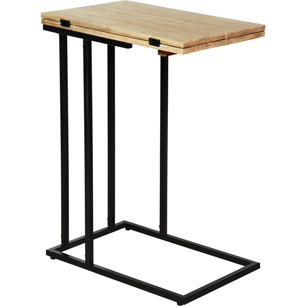 Serta Harton Rustic Expandable C Side Table Natural Brown - Walmart.com