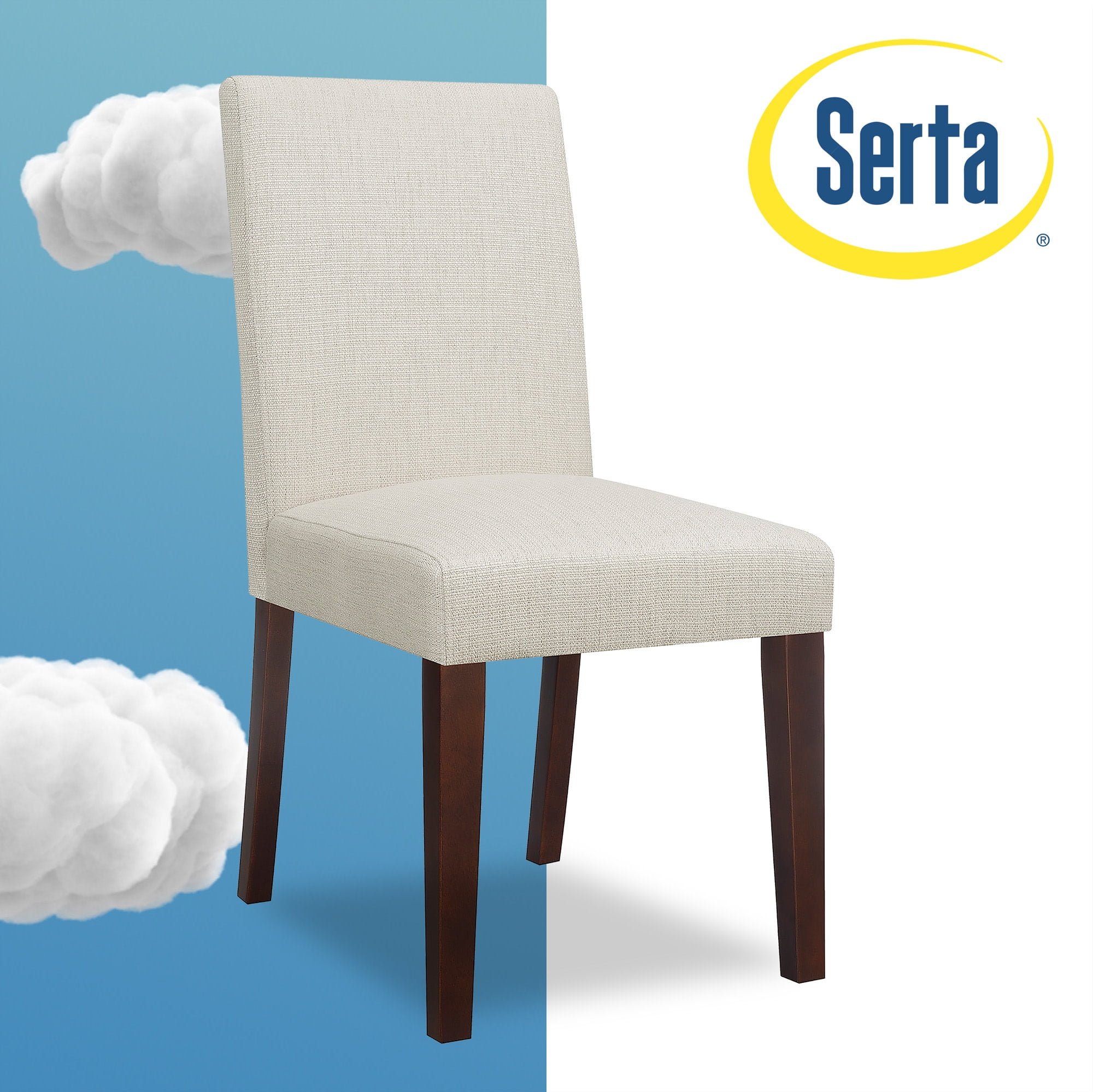 Serta Liam Parsons Dining Chair - High Back - Polyester Weave Fabric ...