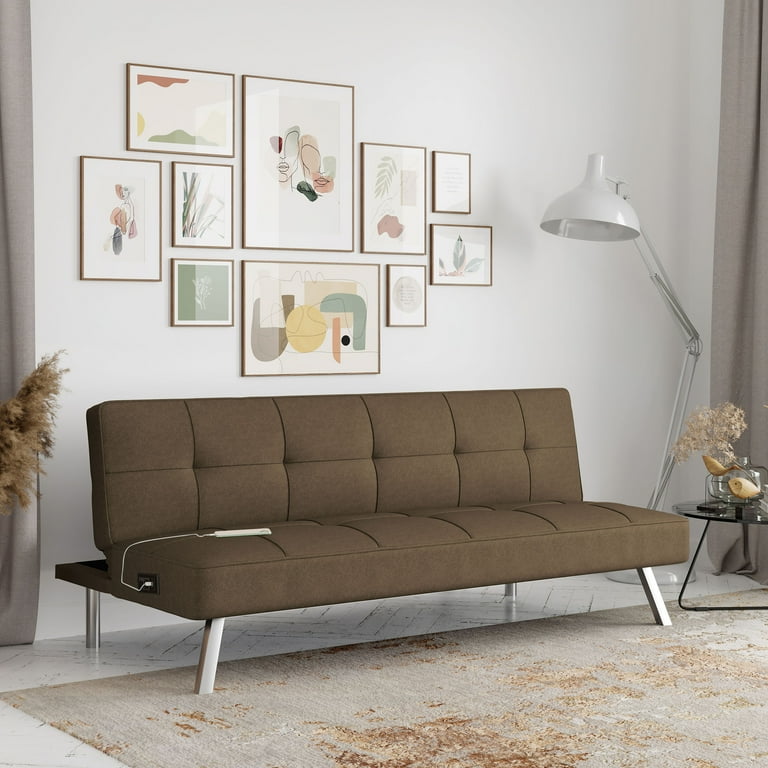 Serta Mason Futon Sofa Couch with Power Java Fabric Upholstery Walmart