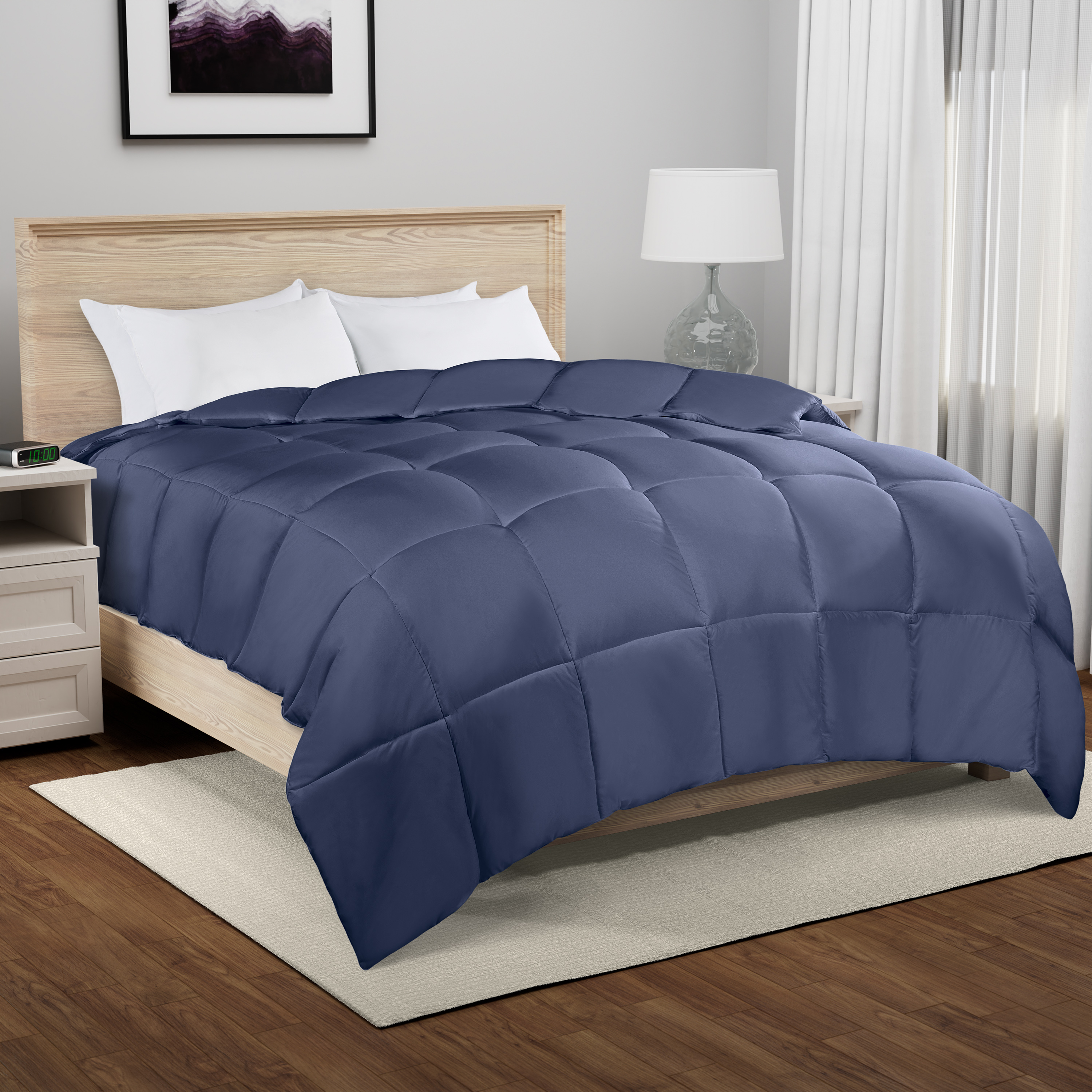 Serta Memory Flex Down Alternative Comforter, Box Quilt Duvet Insert ...