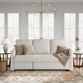 Serta Mia Modern Convertible Sofa, Ivory Woven Fabric - Walmart.com