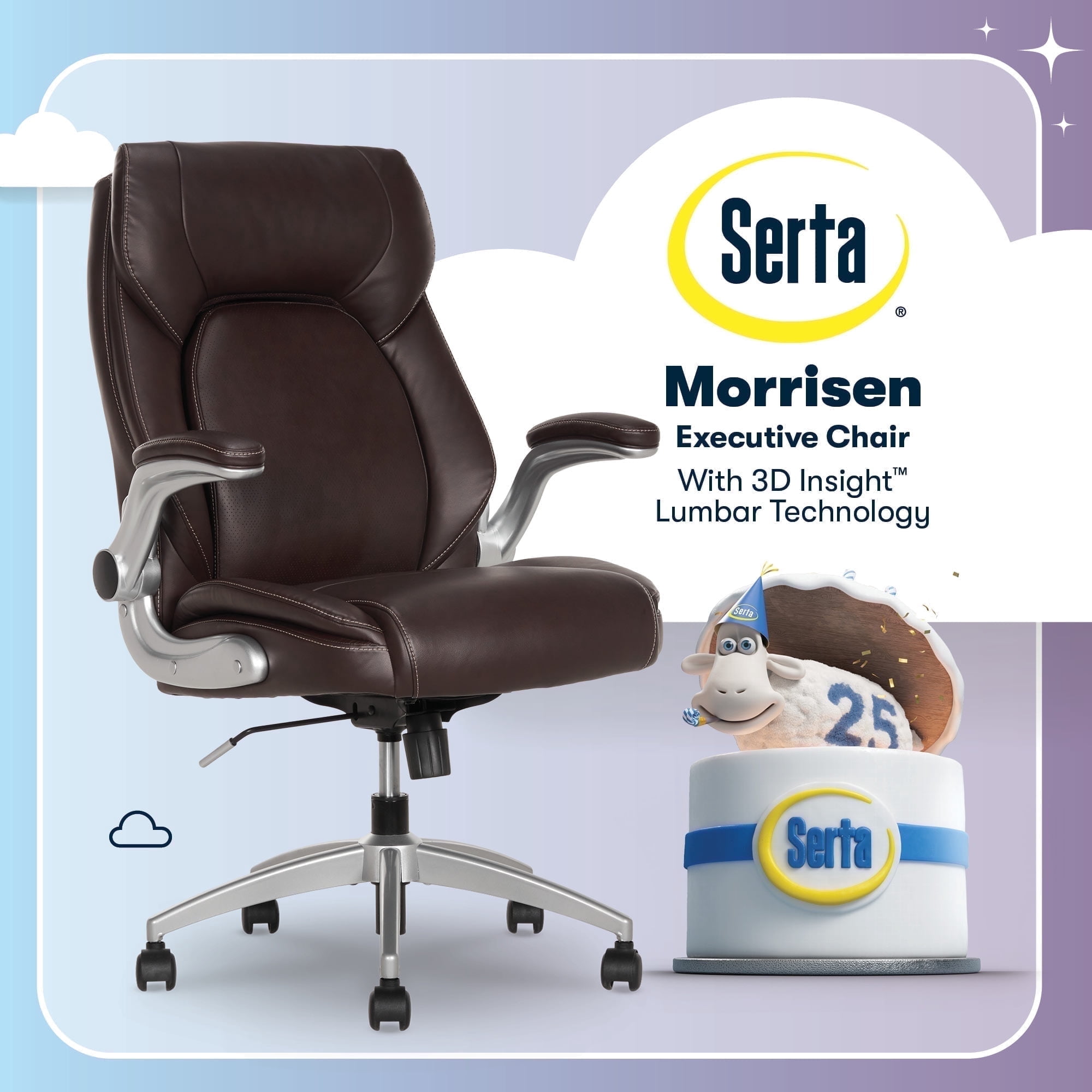 Serta Morrisen 400lb Commercial Grade Executive Chair with 3D Insight ...