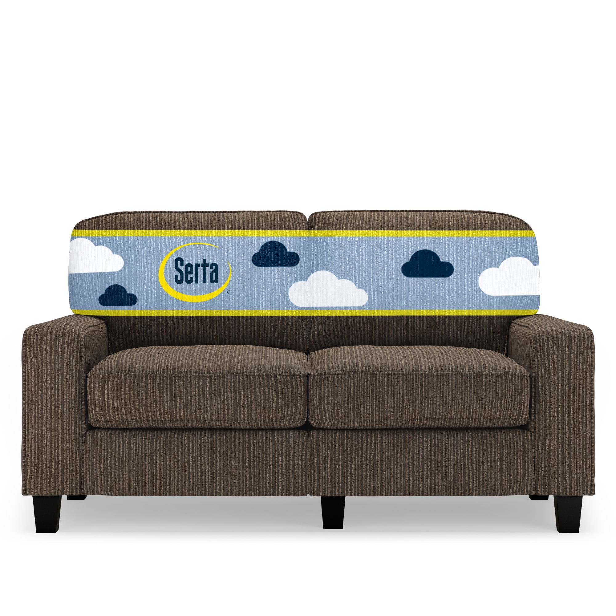 Serta Palisades 61" Track Arm Sofa, Easy Care Polyester, Loveseat or ...