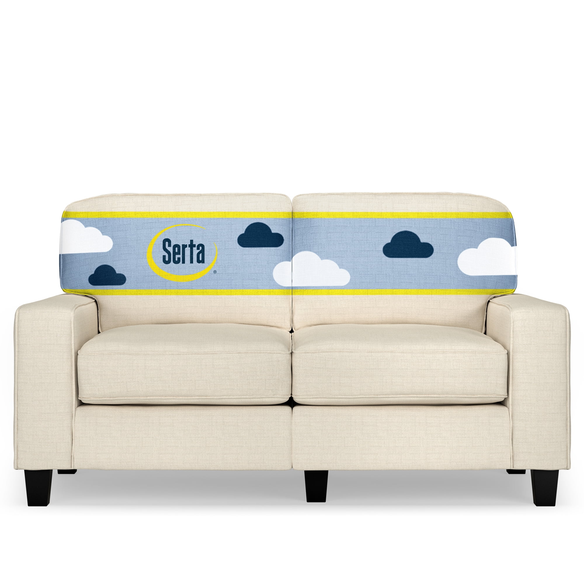 Serta Palisades 61" Track Arm Sofa, Easy Care Polyester, Loveseat or ...