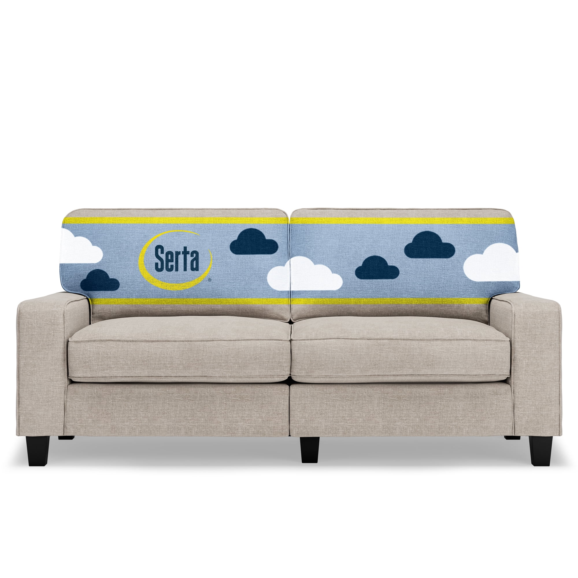 Serta Palisades 73" Track Arm Sofa, Easy Care Polyester, Loveseat or ...