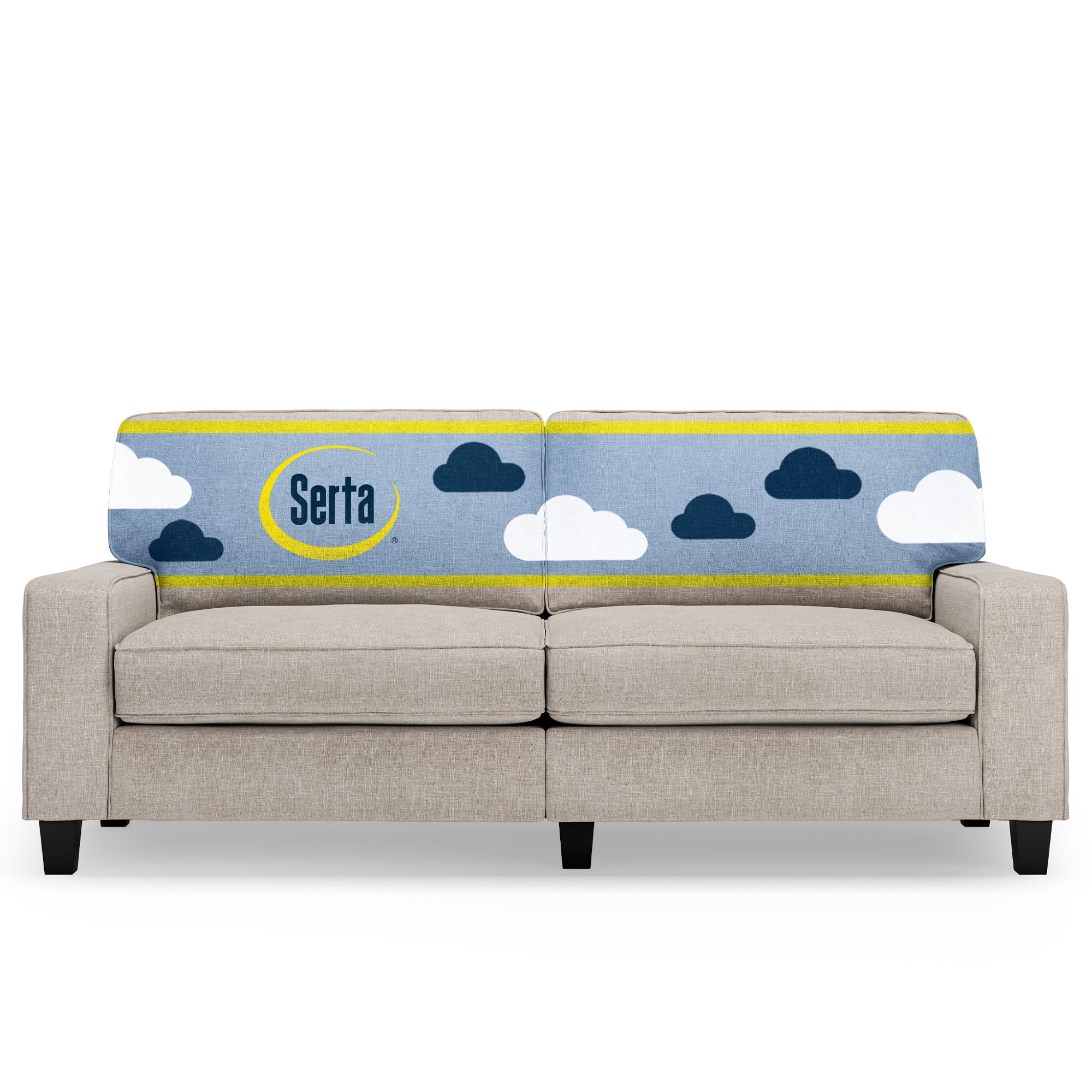 Serta Palisades 78" Track Arm Sofa with Removable Covers, Light Gray ...