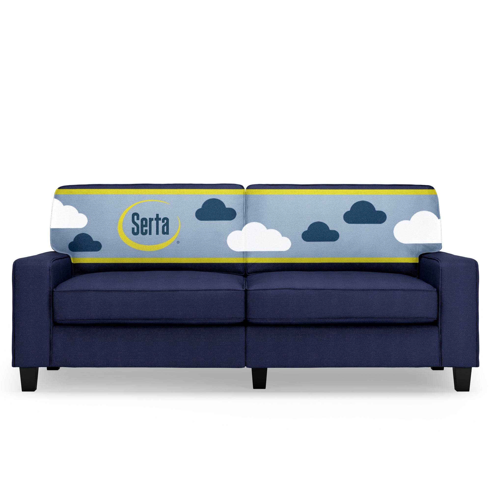 Serta Palisades Low Profile 78" Track Arm Sofa with Filled Cushions and ...