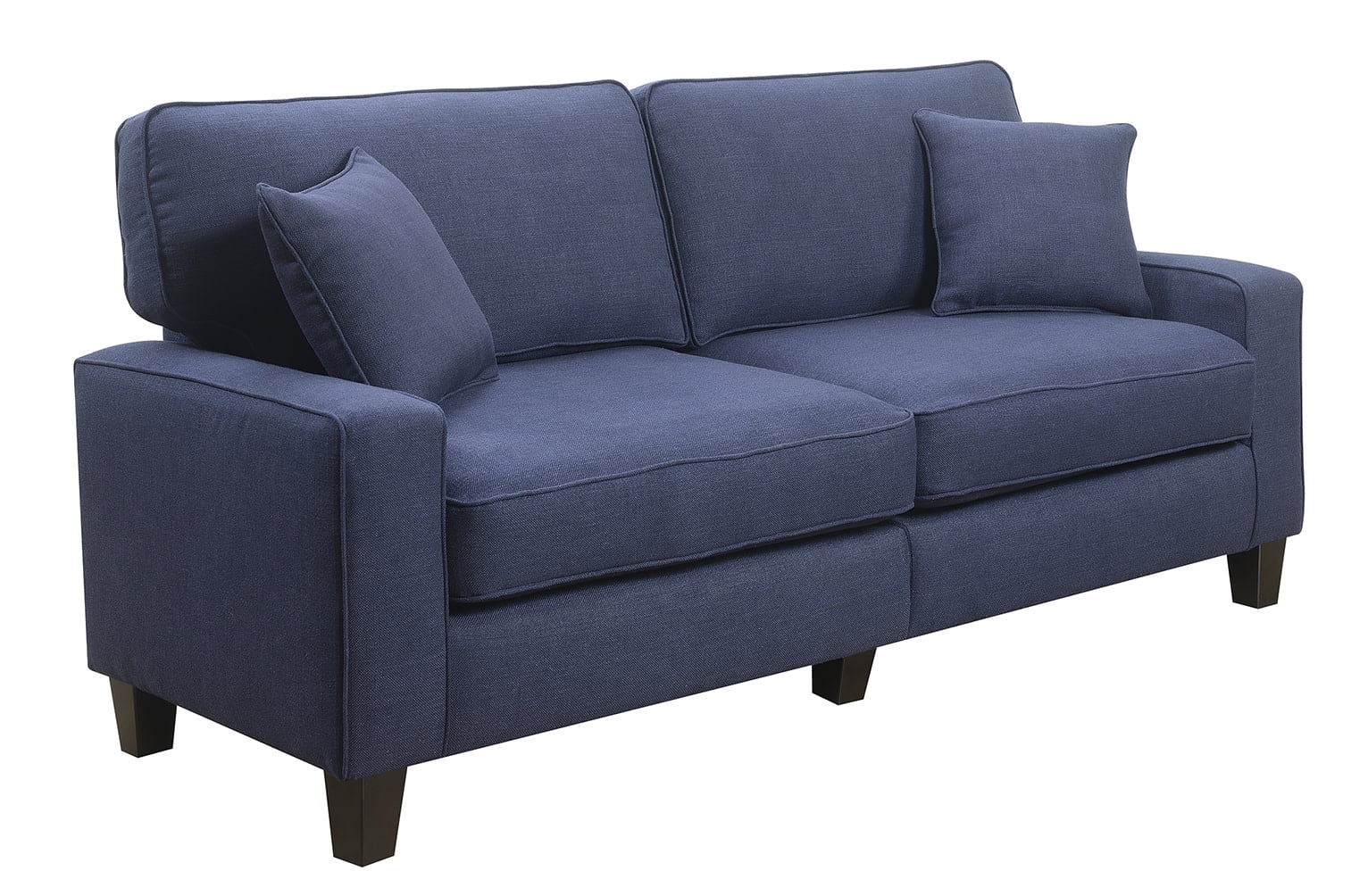 Serta Palisades Modern Track Arm 73-inch Sofa, Navy Blue Fabric ...