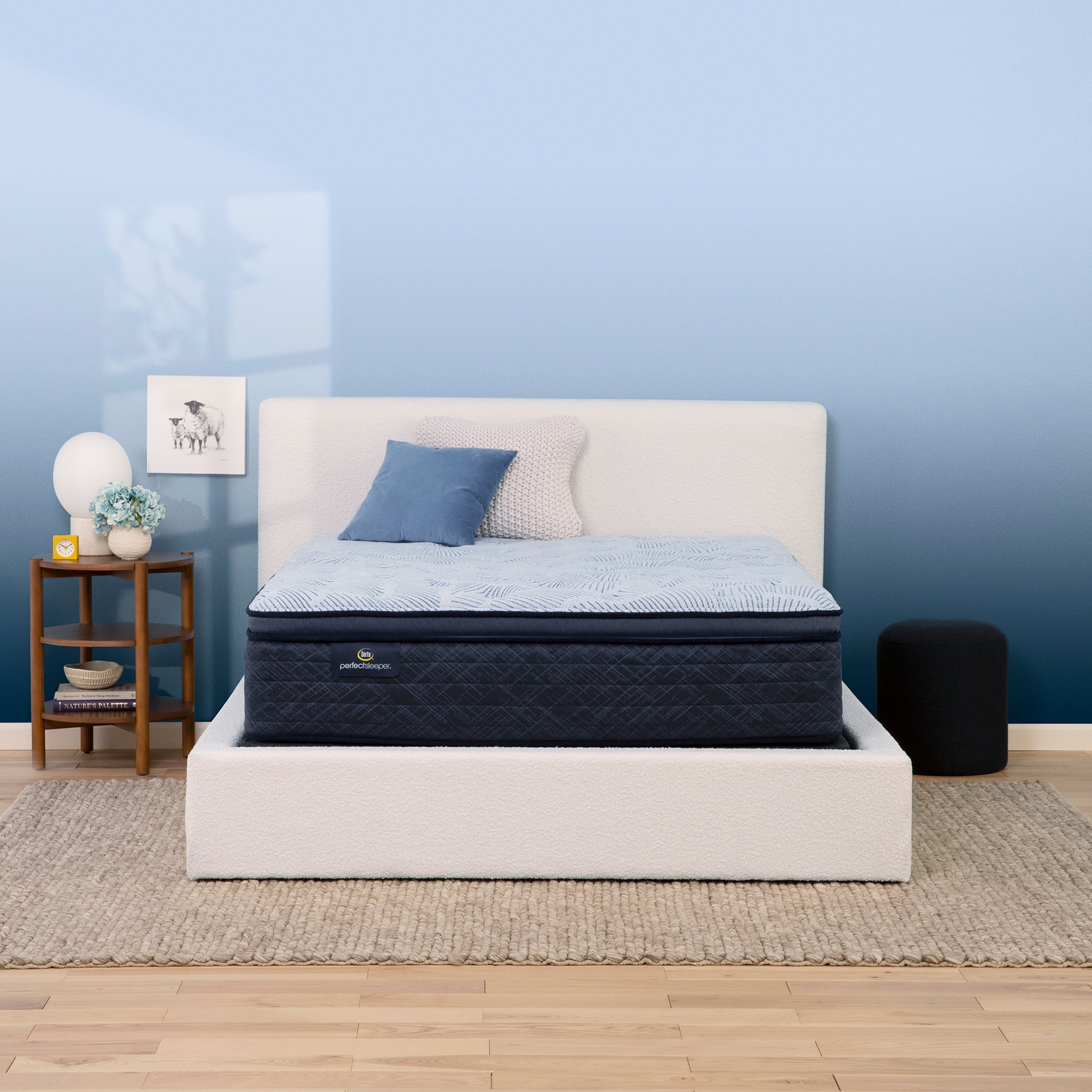Serta Perfect Sleeper Nurture Night 14.5" Plush Pillow Top Mattress Set -California King ...