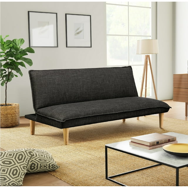 Serta Poland Modern Style Convertible Sofa, Black Fabric - Walmart.com