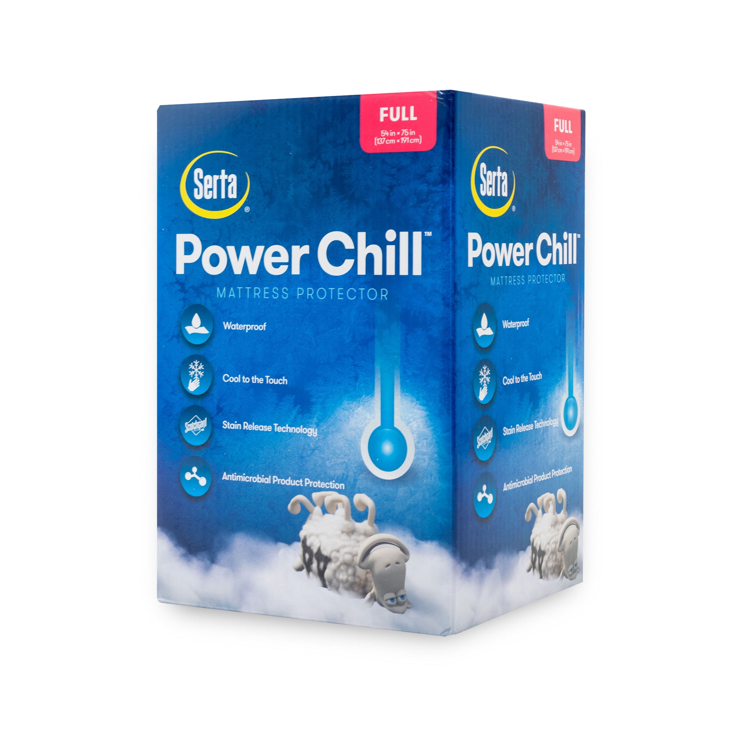 Serta Power Chill Cooling Fitted Mattress Protector, Full - Walmart ...